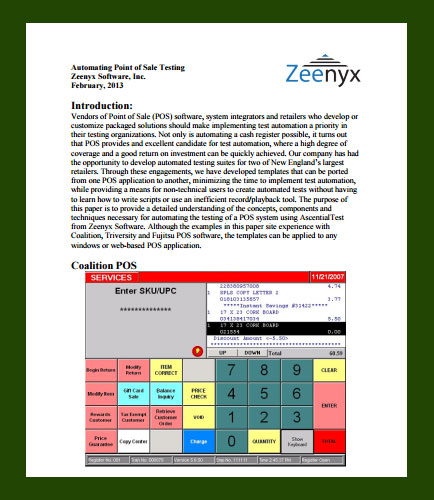 Automating the testing of a POS system using AscentialTest